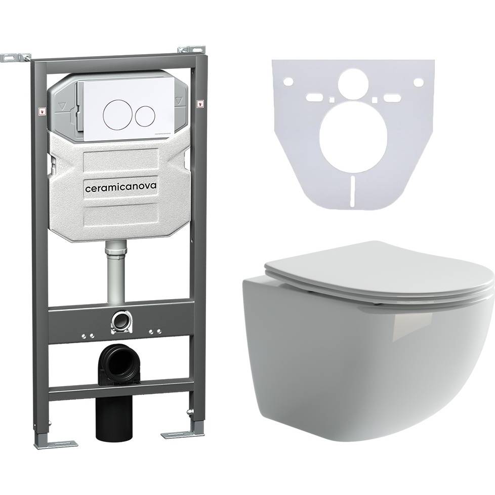 Комплект Унитаз подвесной Ceramica Nova Forma CN3009 + Инсталляция ...