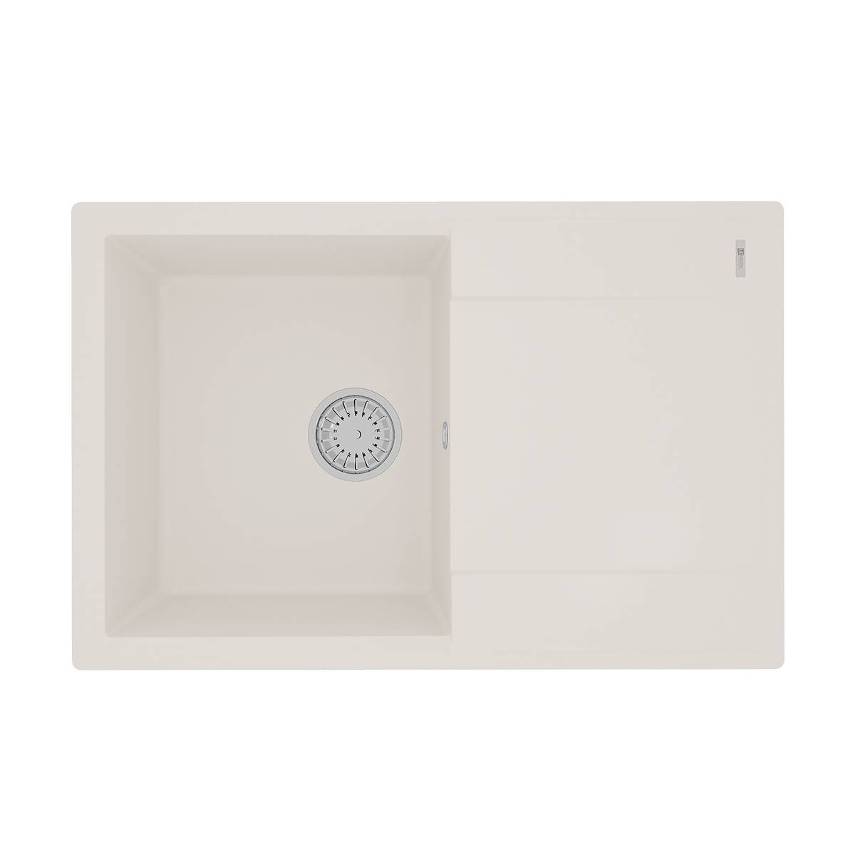 Кухонная мойка Lemark IMANDRA 760 9910028 врезная прямоугольная с крылом из кварцгранита жасмин ...