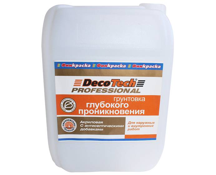 Грунтовка глубокого проникновения DecoTech 10 кг - купить за 1365 руб. в Москве в интернет ...